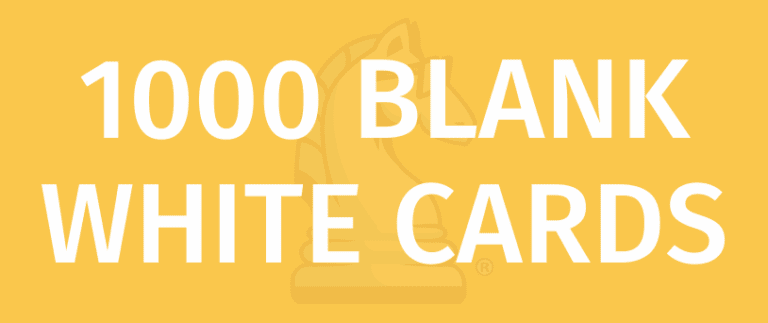 1000 BLANK WHITE CARDS Game Rules - How To Play 1000 BLANK WHITE CARDS