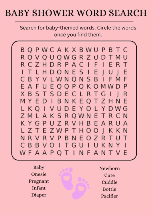 20+ FREE PRINTABLE BABY SHOWER GAMES - Game Rules