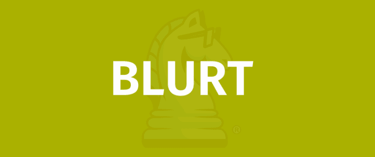 BLURT Game Rules - How To Play BLURT