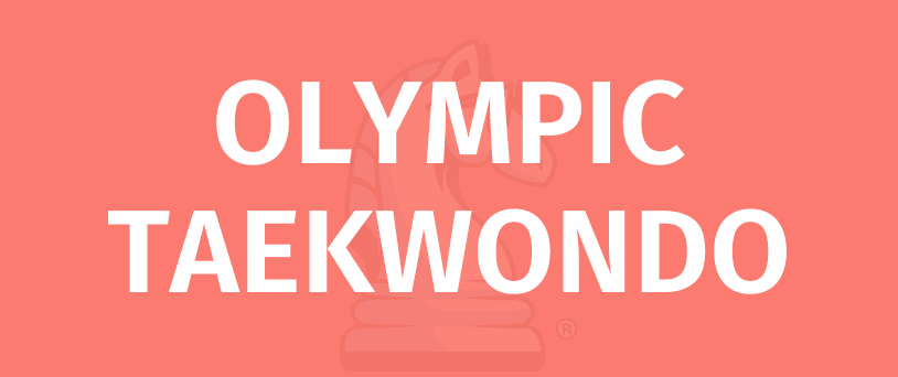 Olympic Taekwondo Symbol Taekwondo Fighter In White Kimono And Red