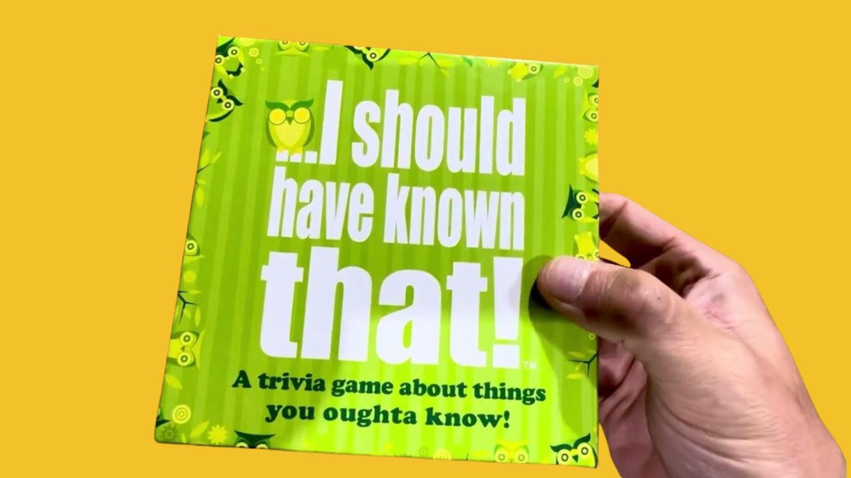 I SHOULD HAVE KNOWN THAT - Game Rules